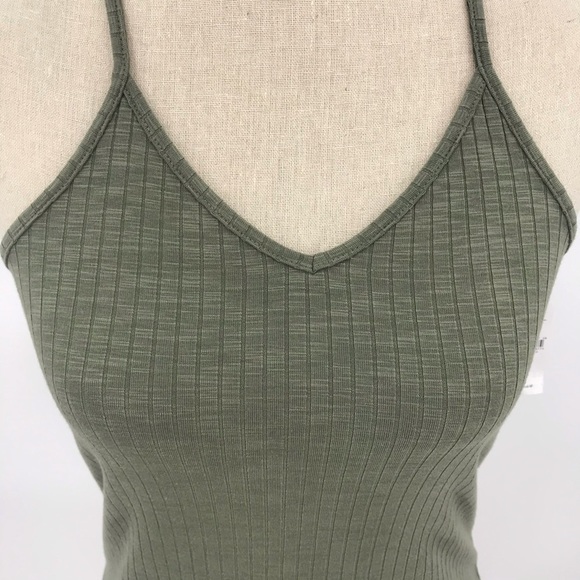 LOFT | Tops | Loft Outlet Army Green Racer Back Ribbed Tank A1 | Poshmark